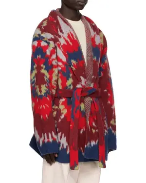 Zegna X The Elder Statesman Intarsia Cashmere-wool Robe