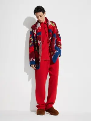 Zegna X The Elder Statesman Intarsia Cashmere-wool Robe