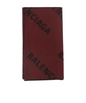 Balenciaga Brushed Wool-knit Logo Scarf