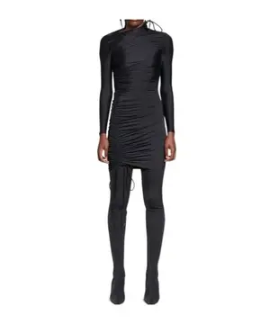 Balenciaga Asymmetric Drawstring Dress