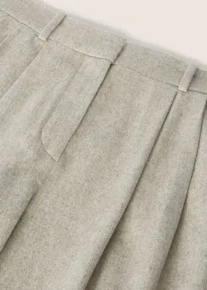 Loro Piana Cashmere Casual Pants With Ribbed Detail - Nude