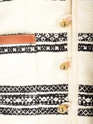 Celine Baja Cardigan In Striped Tweed
