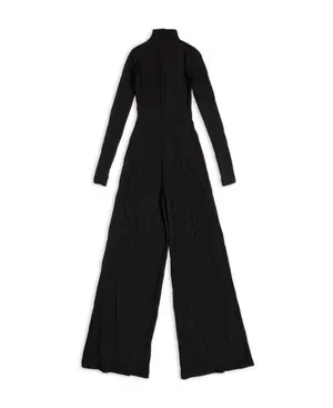 Balenciaga Ribbed Knit Turtleneck Jumpsuit