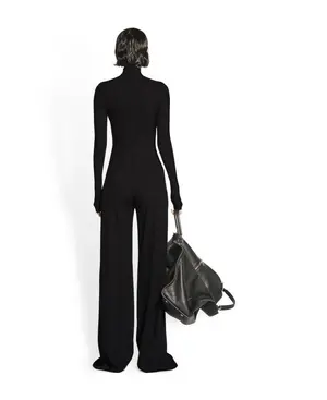 Balenciaga Ribbed Knit Turtleneck Jumpsuit