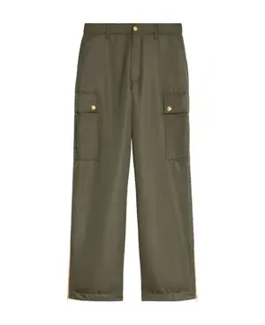 Celine Cargo Pants In Lightweight Nylon - Khaki