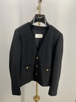 Celine Chasseur Jacket In Cashmere Flannel