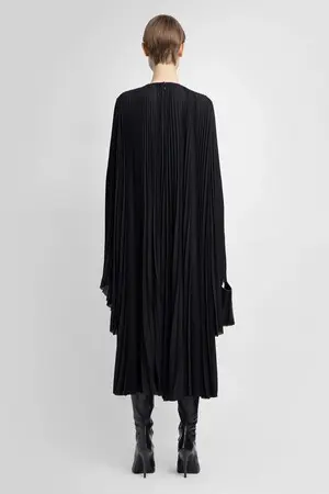 Balenciaga Pleated Wide-sleeve Maxi Dress