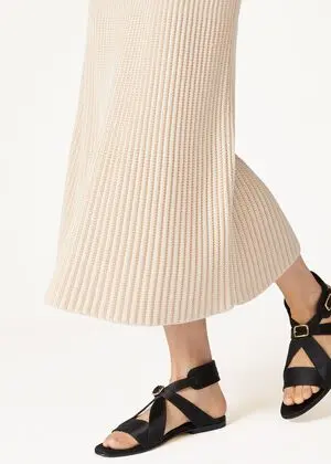 Loro Piana Ikeda Pleated Midi Skirt