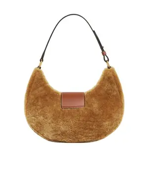 Celine Medium Ava Triomphe Bag In Shearling And Calfskin