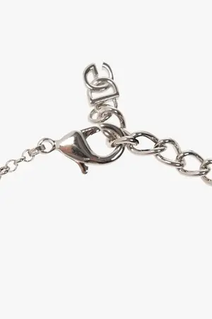 Dolce & Gabbana Crystal Embellished Logo Charm Bracelet