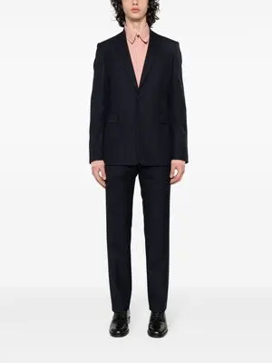 Dries Van Noten Long-sleeved Coat Belt Ring Trousers Suit