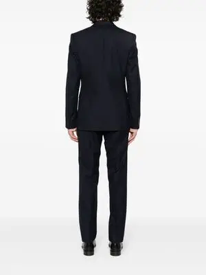 Dries Van Noten Long-sleeved Coat Belt Ring Trousers Suit