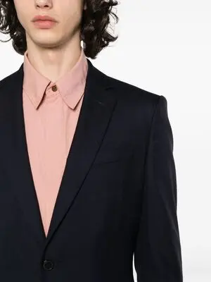 Dries Van Noten Long-sleeved Coat Belt Ring Trousers Suit