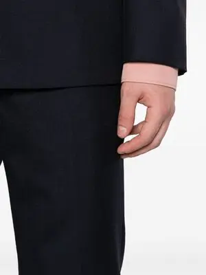 Dries Van Noten Long-sleeved Coat Belt Ring Trousers Suit