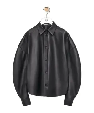 Loewe Shirt In Nappa Lambskin - Black