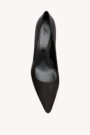 THE ROW Liisa Kitten Heel Pumps - Lacquer Brown