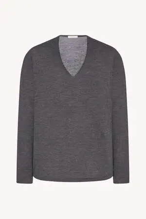 THE ROW Pruce Top - Medium Grey Melange