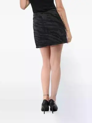 GANNI Animal-print Wrap Mini Skirt