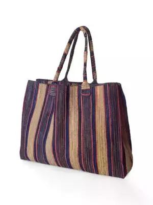 GABRIELE FRANTZEN Weekender Little Sister Stripe-pattern Tote Bag - Blue