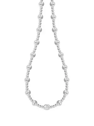 OFFICINA BERNARDI Empire S White Diamond Necklace - Silver