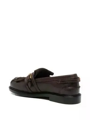Sandro Buckle-detail Fringed Loafers