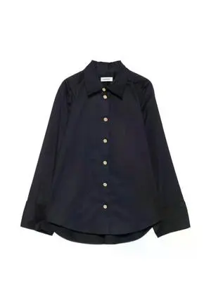 Sandro Straight Cut Shirt With Gold-tone Hardware