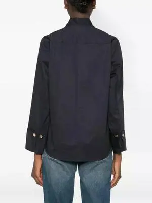 Sandro Straight Cut Shirt With Gold-tone Hardware