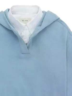 WE-AR4 Layered Hoodie With V-neck Collar