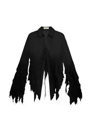 Blumarine Asymmetric Ruffled Shirt