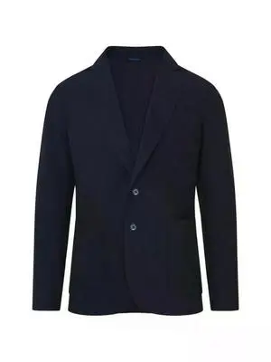 PATRICK ASSARAF Single-breasted Seersucker Blazer - Blue