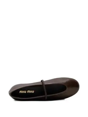 Miu Miu Logo-embossed Ballet Flats