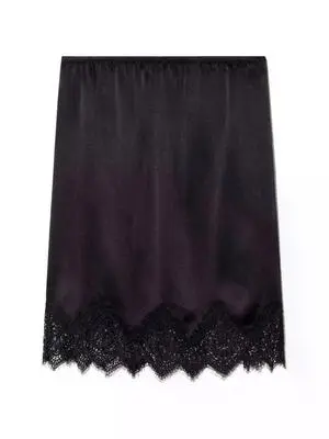 NILI LOTAN Thea Lace-trim Mini Skirt - Black