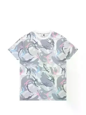 AAPE BY *A BATHING APE Moonface Camo-print T-shirt - White