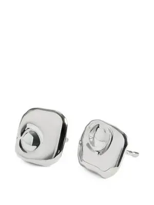 Monica Vinader Hammered-effect Stud Earrings