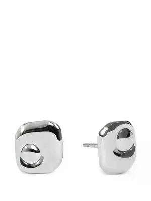 Monica Vinader Hammered-effect Stud Earrings