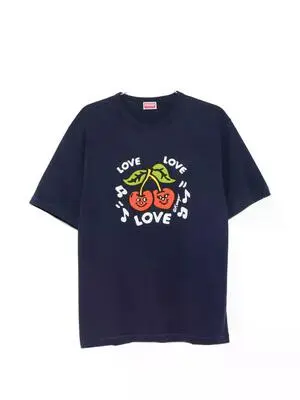 Kenzo Cherry-print T-shirt - Blue