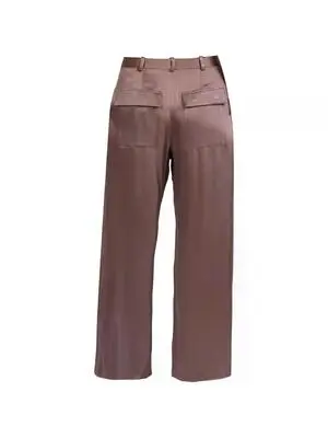 Lapointe Pleated Satin-finish Trousers