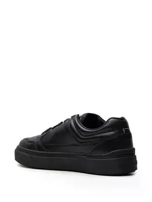 FERRAGAMO Gancini-detail Leather Sneakers