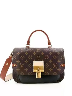 LOUIS VUITTON Vaugirard Handbag Monogram Canvas With Leather Satchel - Black