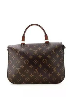 LOUIS VUITTON Monogram Canvas Leather Satchel - Black