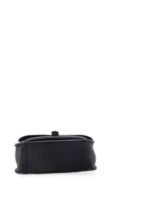 LOUIS VUITTON Monogram Canvas Leather Satchel - Black
