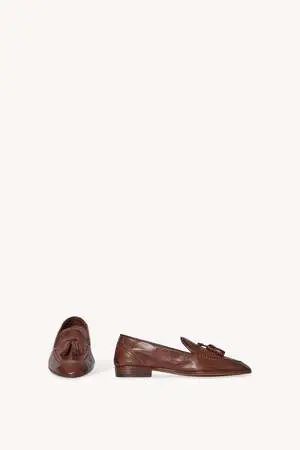 THE ROW Caden Loafer Chestnut