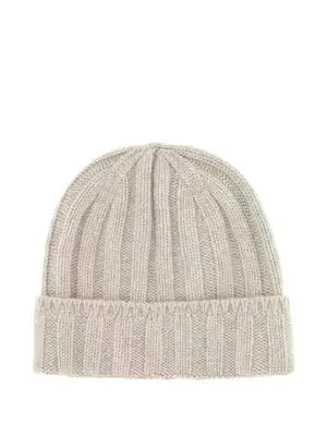 VANISE Vanisé Ribbed-knit Beanie Hat - Neutrals
