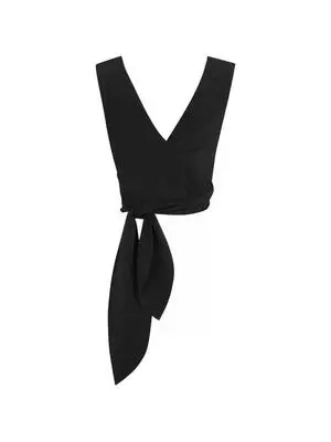 CORTANA Tunez Wrap-around Top - Black