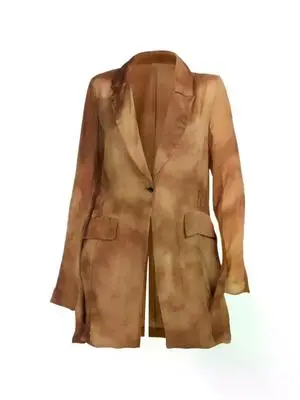 Masnada Tie-dye Unlined Blazer - Brown