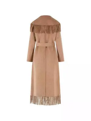 Simkhai Fringe-trimmed Belted Coat - Neutrals