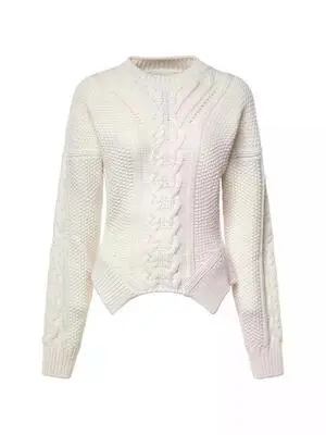 DONDUP Cable-knit Drop-shoulder Sweater - White