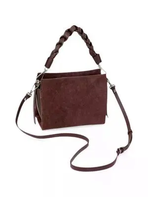COCCINELLE Small Braided-handle Suede Tote Bag