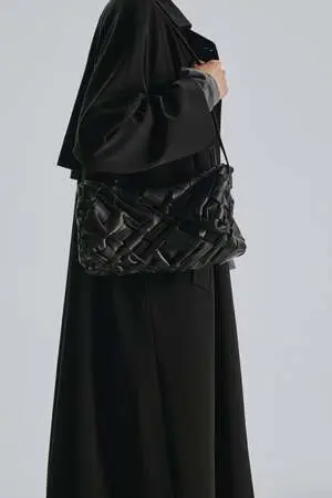 THE ROW Woven Alix Bag - Black