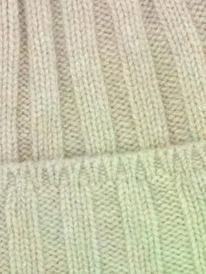 VANISE Ribbed Knit Cashmere Beanie - Neutrals